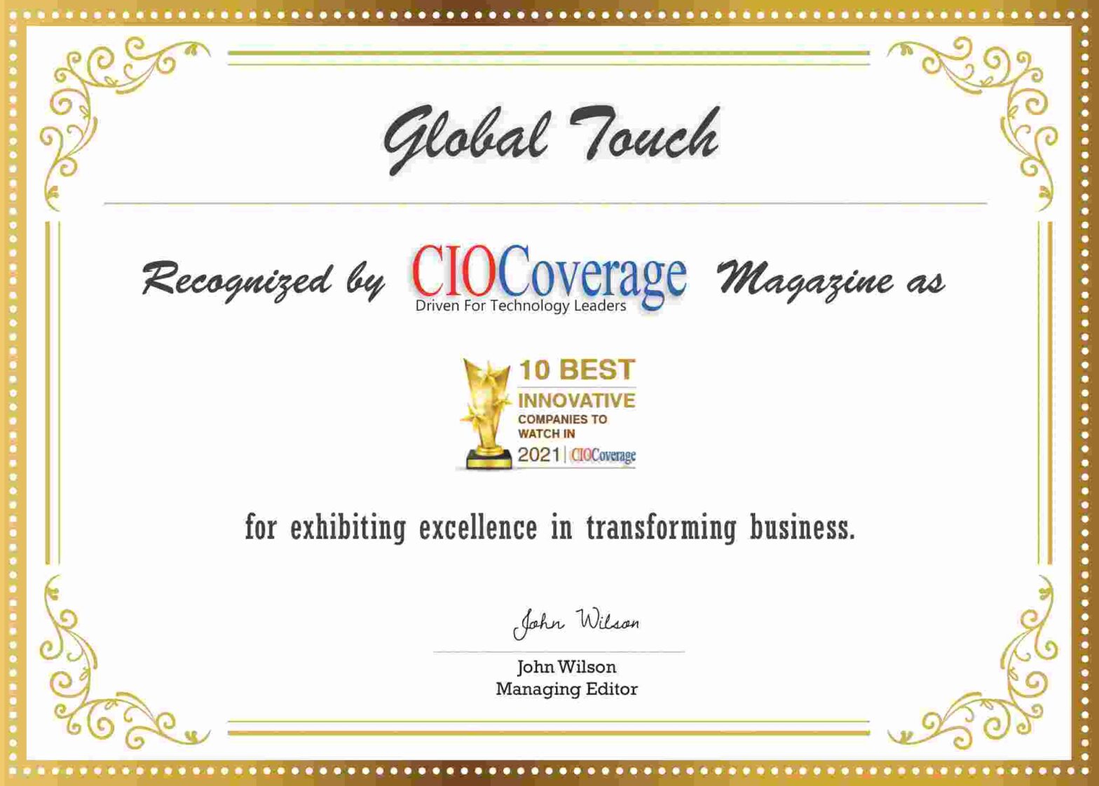 Global Touch- Unleash your partner ecosystem success – CIOCoverage ...