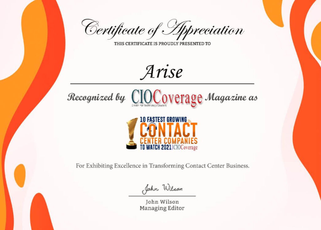 Arise – Customer Service Outsourcing Redefined – CIOCoverage- Driven ...