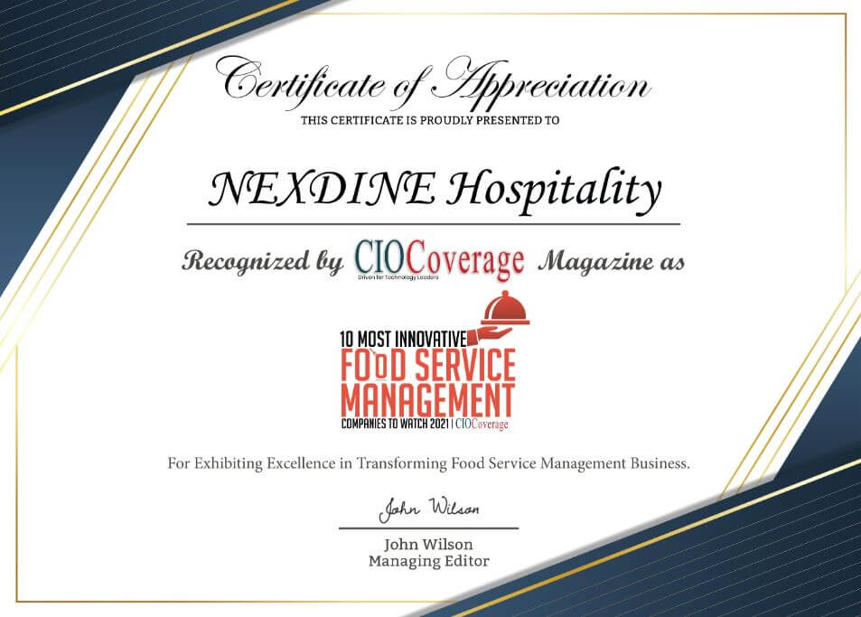 NexDine Hospitality – Experience Amazing Service – CIOCoverage- Driven ...