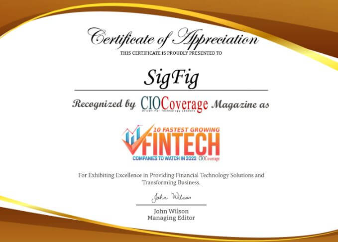 SigFig – Software for Financial Services – CIOCoverage- Driven for ...