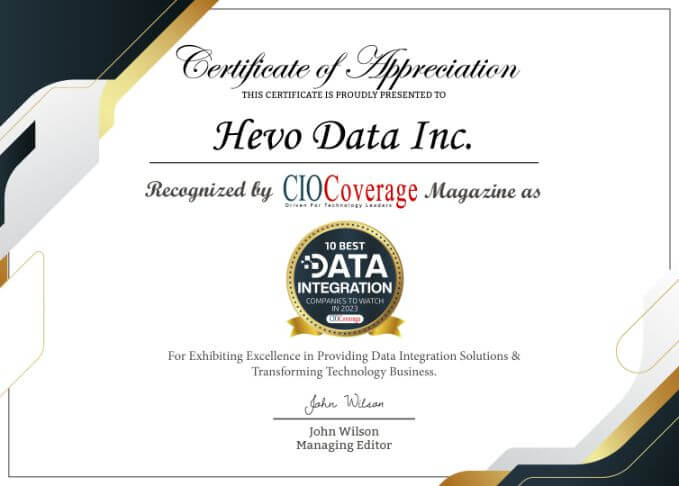 Hevo Data – The End-to-End Data Pipeline Platform – CIOCoverage- Driven ... Hevo Data – The End-to-End Data Pipeline Platform – CIOCoverage- Driven ...