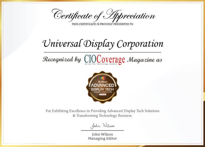 Universal Display Corporation – World-class IP Innovator, Technology ...
