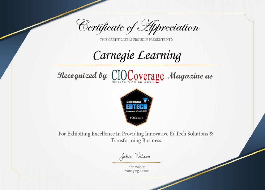 Carnegie Learning- K-12 Education Solutions provider – CIOCoverage ...