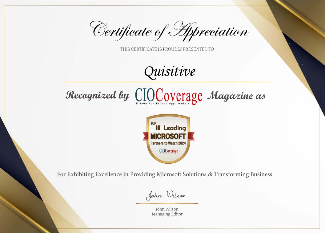 Quisitive – Leading Microsoft Cloud Partner – CIOCoverage- Driven for ...