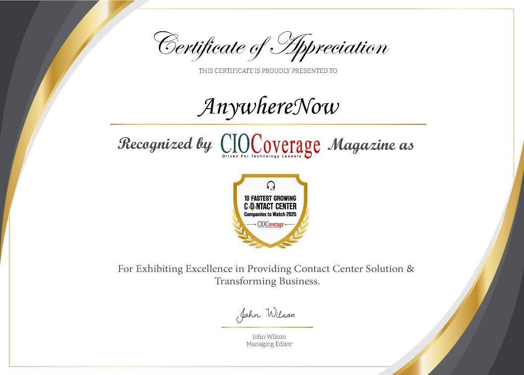 AnywhereNow – Leading Cloud Contact Center Products – CIOCoverage ...